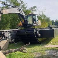 China OEM Rubber Tracks Chassis Robot Amphibious Excavator Pontoon Undercarriage for sale