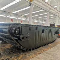 China OEM Rubber Tracks Chassis Robot Amphibious Excavator Pontoon Undercarriage for sale