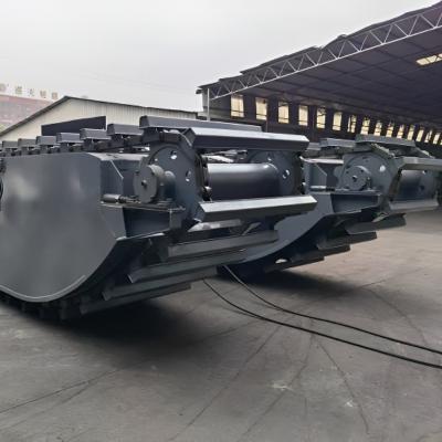 China Amphibious Excavator Additional Pontoons Hydraulic Spuds Deep Water Up To 3M for sale