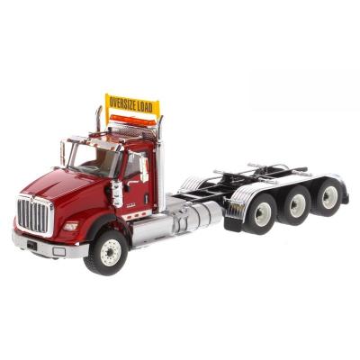 China DM INTERNATIONAL HX620 Tri-Axle American Flatbed Truck 1/50 Scale Model 71008 for sale