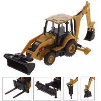 China 1/64 Scale Diecast Masters Heavy Equipment Backhoe Loader Alloy Construction Vehicle Model 85765 for sale
