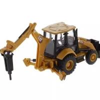 China 1/64 Scale Diecast Masters Heavy Equipment Backhoe Loader Alloy Construction Vehicle Model 85765 for sale