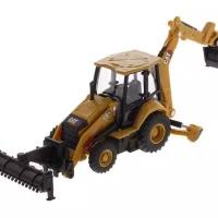 China 1/64 Scale Diecast Masters Heavy Equipment Backhoe Loader Alloy Construction Vehicle Model 85765 for sale