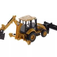 China 1/64 Scale Diecast Masters Heavy Equipment Backhoe Loader Alloy Construction Vehicle Model 85765 for sale