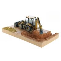 China Diecast Masters 420F2IT Skid Steer Loader Backhoe Mud Paint Finish Model DM Limited 85755 1/50 for sale