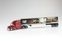 China DM 1:50 Peterbilt 579 Van Trailer Truck Model Engineering Vehicle Diecast 85665 for sale