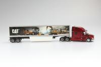 China DM 1:50 Peterbilt 579 Van Trailer Truck Model Engineering Vehicle Diecast 85665 for sale