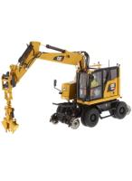 China DM 1:50  M323F Multifunctional Railway Wheeled Excavator Alloy Model 85662 for sale