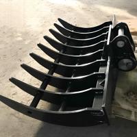 China High Quality Custom PC100-6 10 Ton Excavator Rake Bucket OEM Attachment Construction for sale