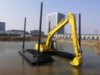 China Customization Amphibious Excavator Floating Pontoon Undercarriage for Sany SY135C Swamp Excavator Manufacturer for sale