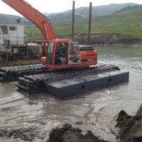 China Custom Amphibious Excavator Track Pontoon for Swamp Wetland Marshland Undercarriage Various Models Supplier for sale