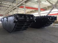 China Custom Built Amphibious Excavator Pontoon Float for River Lake Swamp Dredging Buggy Undercarriage Supplier for sale