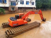 China Custom Amphibious Excavator Undercarriage Swamp Pontoons Floating Crawler System Manufacturer Supplier for sale