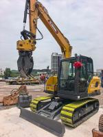 China 98% New XCMG XE75G Excavator With Rubber Pad Track Shoe With Hydraulic Shear for sale
