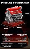 China V12 Twelve Cylinder Engine Model, All Metal Assembled And Assembled, Can Start Mini Engine Toy for sale