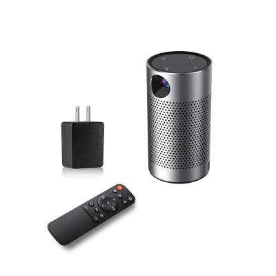 China 854*480 Mini Wifi Smart Pico Projector Metalic HD DLP Projector 4400maH Battery for sale
