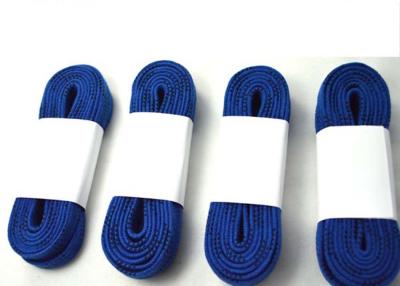 China Fashionable Blue Hockey Skate Laces With Tight Moulded Tips Waxed Material for sale