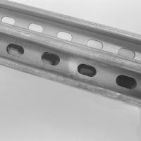 China Pre-Galvanized Unistrut C Channel Steel Cold Formed Slotted Photovoltaic Bracket for sale