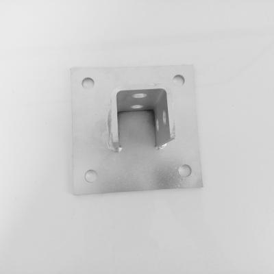 China 3MM Saddle Clamp Galvanized Steel Pipe Electrical Strut Channel Post Bases fittings for sale