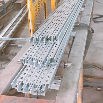 China 0.8mm - 3.0mm Slotted Galvanized Strut C Channel Steel Channels For Engineering for sale