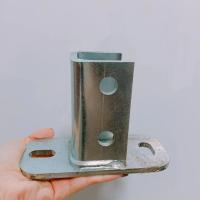 China 4 Holes Base Flexible Steel Strut Channel Accessories In Silver for sale