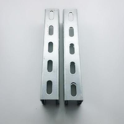 China Hot Dipped Slotted Galvanized Strut C Channel Steel  For Buiding Material for sale