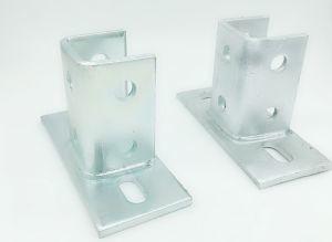China Rustproof Steel 4 Hole Strut Channel Base For Industrial Applications for sale