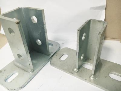 China Hot Rolled Galvanized Strut Channel Fittings Single Column Post Base Strut Accessory for sale