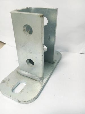 China SS316L Metal Steel Post Base Strut Channel Fittings Electrical Steel Channel Accessories for sale
