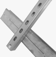 China 12 Gauge Solid Metal Strut Channel Carbon Steel Structural Channel Perforated Galvanized Finish for sale