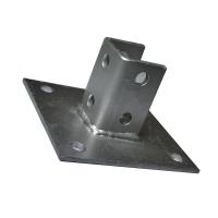China Corrosion Resistant 4 Holes Base Steel Strut Channel Fitting for sale