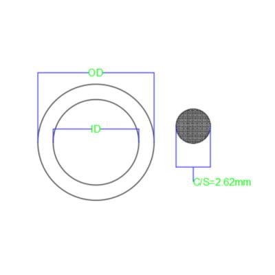 China 2.62mm Wire Diameter O-Ring Seals AS568 Standard Black NBR 70-90 Shore A Temperature -35℃ to 100℃ for sale