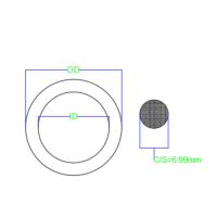 China 6.99mm Diameter NBR70 O-Ring Seal - AS568 Standard Black Rubber Ring for Hydraulic Systems for sale