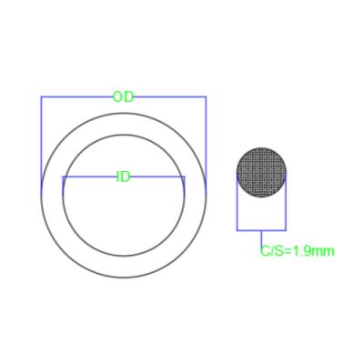 China NBR Rubber O-Ring JIS P Standard 1.9mm Wire Diameter 90 Shore A for Hydraulic Systems for sale