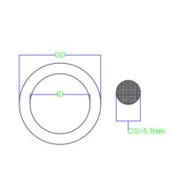 China 5.7mm NBR90 Rubber O-Ring Seal - JIS P120 Standard, 119.6mm ID, Temperature Range -35℃ to 100℃ for sale