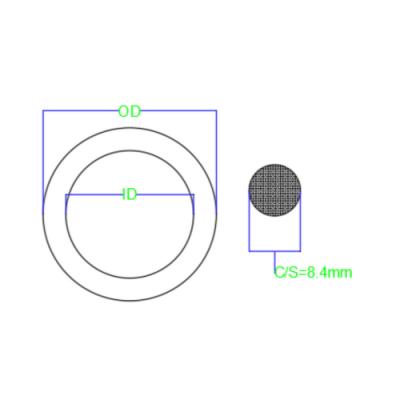 China JIS P210 NBR90 O-Ring Seal 209.5x8.4mm 90 Shore A Black Rubber Gasket for Hydraulic Systems for sale