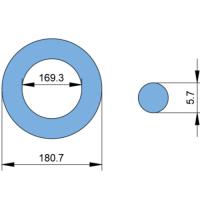 China JIS G170 NBR O-Ring Seals 169.3mm ID × 5.7mm Wire Diameter 70 Shore A for Hydraulic Systems for sale