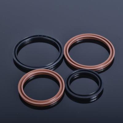 China FKM USH Hydraulic Cylinder Seal 40x50x6mm High Temp Resistant Brown U Cup Ring for sale