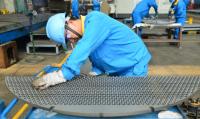 China Titanium Gr1 Gr2 Heat Exchanger Tube Sheet SA182 F304L F316L Clad Plate Tube Sheets for sale
