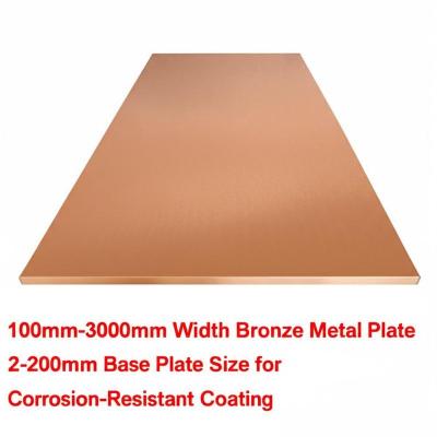 China 100mm-3000mm Width Bronze Metal Plate 2-200mm Base Plate Size for Corrosion-Resistant Coating for sale