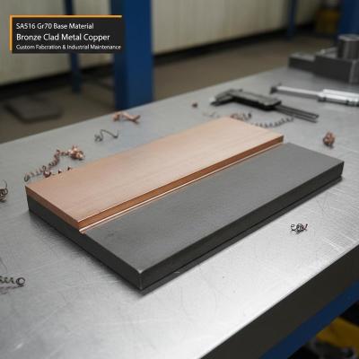 China SA516 Gr70 Base Material Bronze Metal Plate Clad Metal Material Copper Ideal for Custom Fabrication and Industrial Maintenance for sale