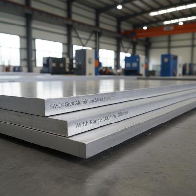 China SA516 Gr70 Aluminum Steel Plate Width Range 100mm 3000mm Suitable for Industrial Fabrication and Heavy Duty Construction for sale