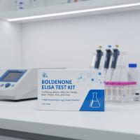 China Boldenone ELISA Test Kit for Plasma, Serum, Milk, Fish, Shrimp, Beef, Chicken, Pork, and Urine with High Sensitivity 0.2 ng/g, Rapid 10-40min, and 96 Tests for sale