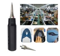 China 35K Handheld Footwear Ultrasonic Positioning Machine Shoe Label Attaching Machine for sale