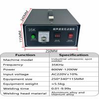 China CE Approved 35KHz Ultrasonic Spot Welder Textile Welding Machine With Convenient Handle for sale