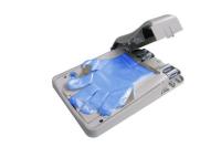 China PC ABS Automatic Glove Dispenser 12V 150 Pieces PE Glove for Kitchen Food Preparation for sale