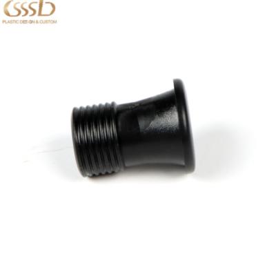 China Custom Black ABS Plastic Thread Injection Parts Rod Pipe 0.3mm Wall for sale