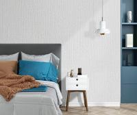 China Linen Textured 3D Foam Wallpaper Fire Retardant Wall Covering Roll For Apartment for sale