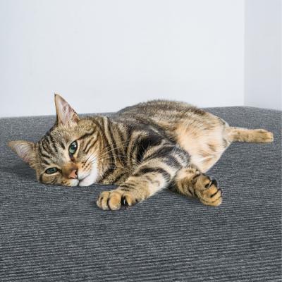 China 40*100cm Trimmable Self-Adhesive Cat Scratcher Carpet For Covering Cat Tower for sale