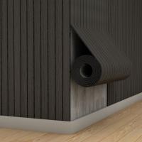 China Waterproof Elastic IXPE PVC Wood Grain Soft Grille Slat Panels For School Decor for sale